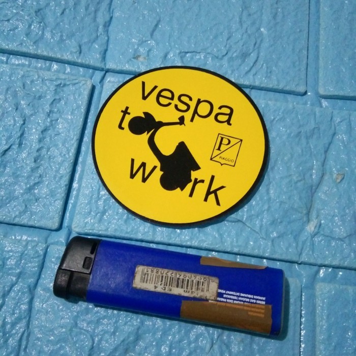 Jual Sticker Stiker Decal Vespa Piaggio To Work Untuk Bekerja Working ...