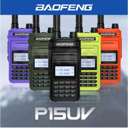 Jual Baofeng P15UV Radio Dua Arah Berdaya Tinggi Tipe-C Transceiver Radio FM Jarak Jauh Layar ...