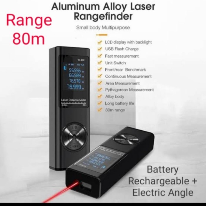 Jual Meteran Laser 80M Distance Rangefinder Jarak Meter | Shopee Indonesia
