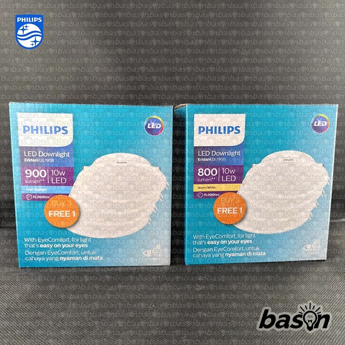Jual Philips Multipack Isi 4 Bh Eridani Dl190B Downlight 10W 5 Inch ...