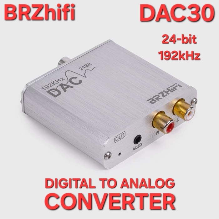 Jual Jual [READY] BRZHIFI DAC30 Digital to Analog Audio Converter DAC 192kHz RCA & 3.5mm ...