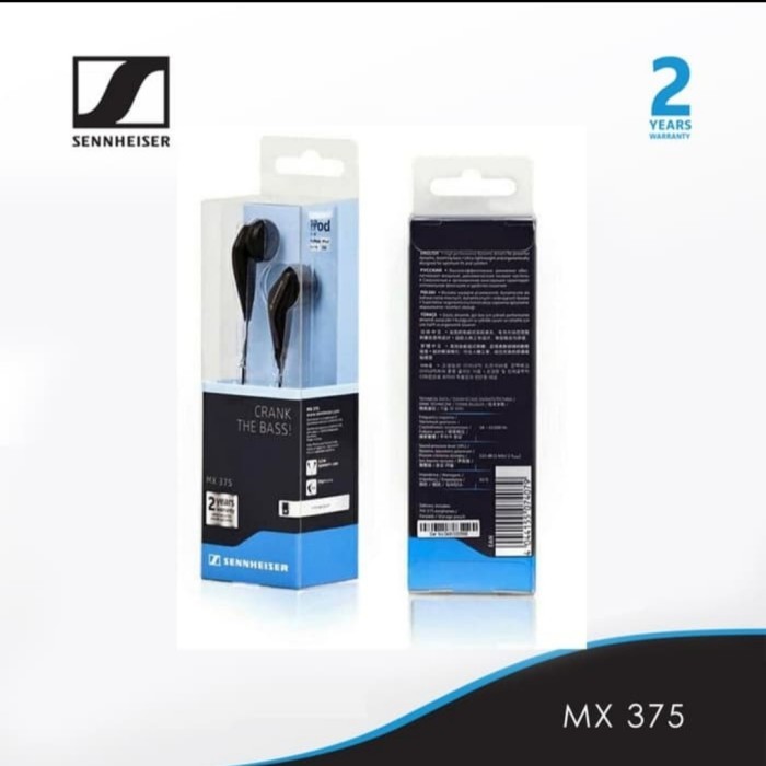 Jual Headset Sennheiser Earphone Tipe Mx 375 Mx375 Original | Shopee ...