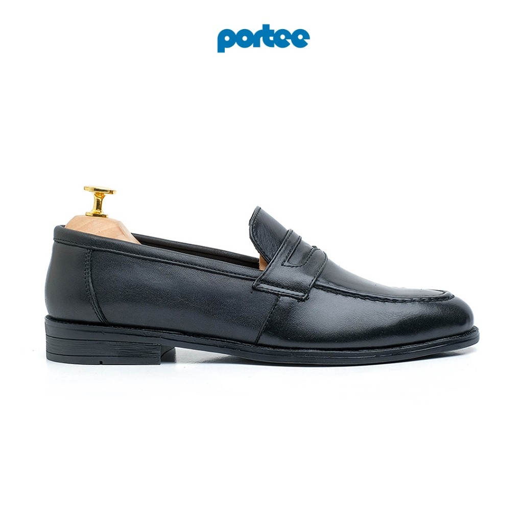 Jual Portee Goods Sepatu Kulit Pantofel Pria Loafers Penny Lite Hitam ...