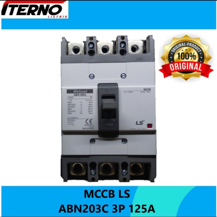 Jual Mccb Abn203C 3P 125A Ls Metasol Abn 203C | Shopee Indonesia