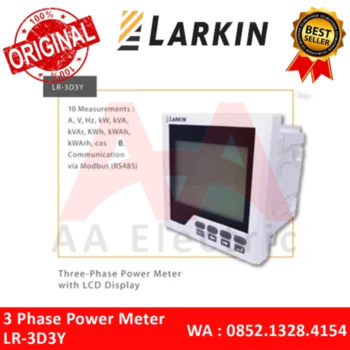 Jual Lr-3D3Y / Lr3D3Y Three Phase Power Meter With Lcd Display Larkin | Shopee Indonesia