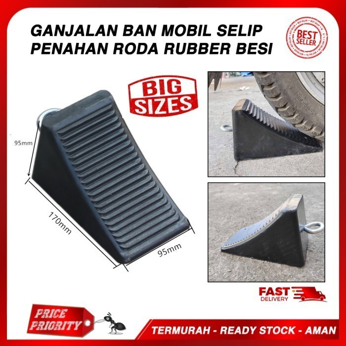 Jual Ganjalan Ban Mobil Parkir Penahan Roda / Rubber Wheel Parking ...