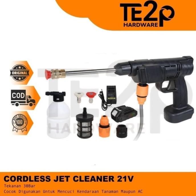 Jual Mesin Jet Steam Cleaner Cordless 1 Baterai 21 Volt Cuci Mobil ...