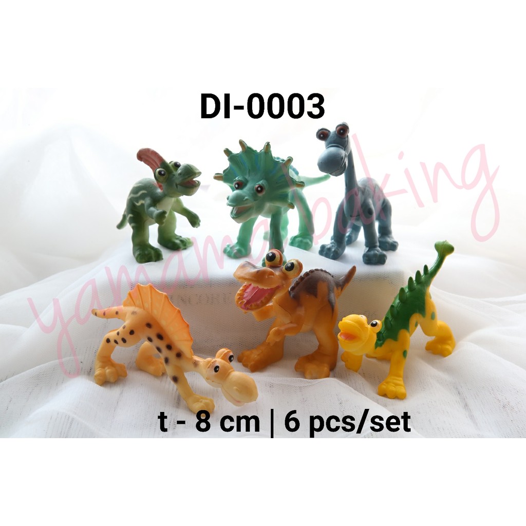 Jual DI-0003 Topper hiasan kue cake mainan dinosaurus kartun lucu ...