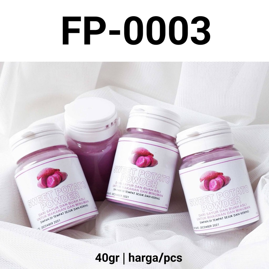 Jual FP-0003 Pewarna perasa makanan alami 40gr bubuk ubi sweet potato ...