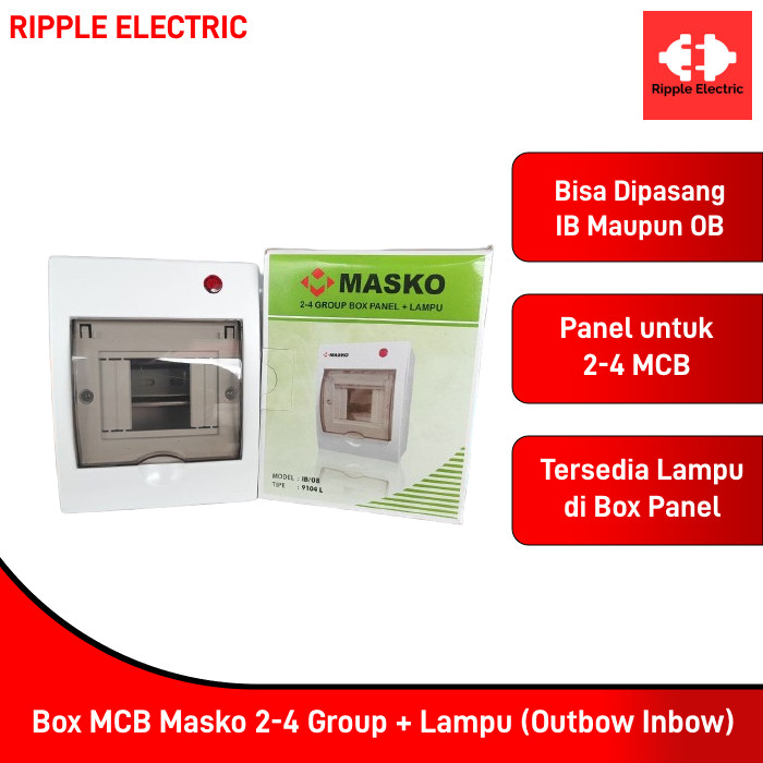 Jual Box MCB Masko 2-4 Group + Lampu 9104 Outbow Inbow | Shopee Indonesia