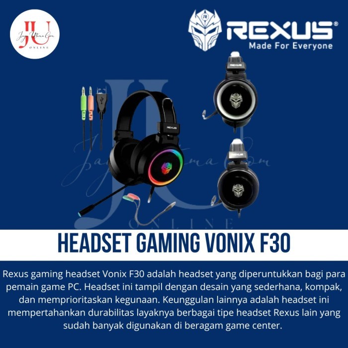 Jual Rexus Headset Gaming Vonix F30 Original | Shopee Indonesia