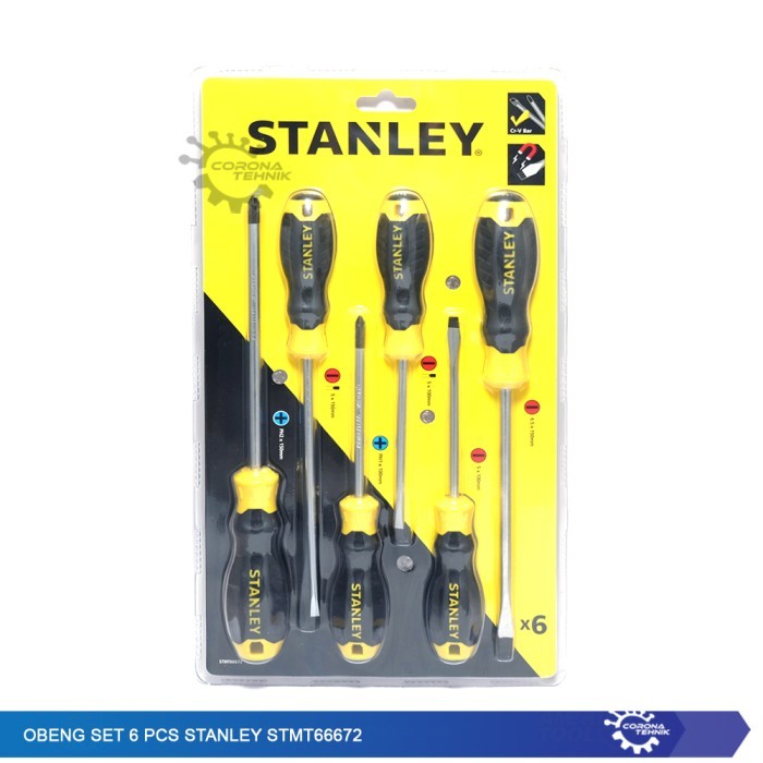 Jual STANLEY - Obeng Set 6 Pcs STMT66672 | Shopee Indonesia