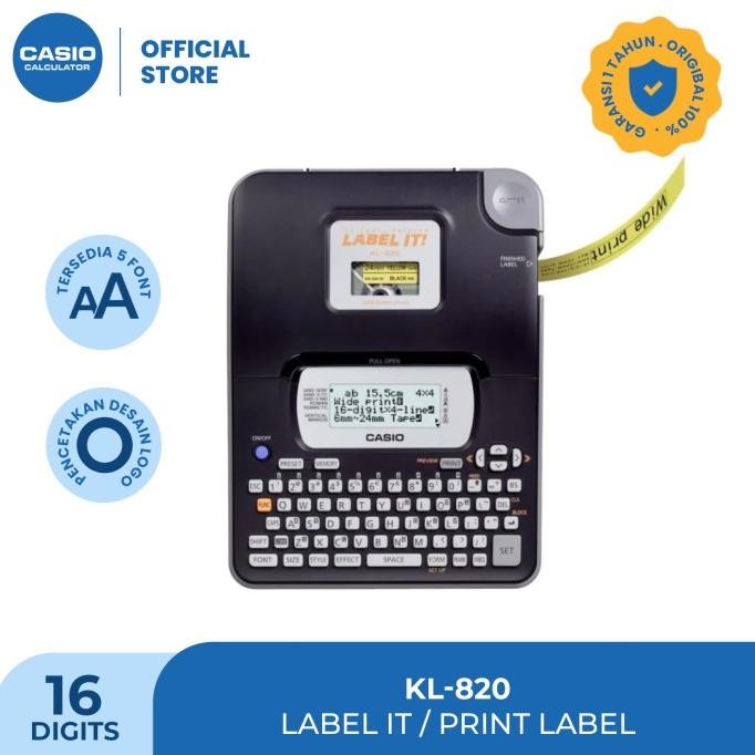 Jual Casio Kl-820 - Cetak Label Tulisan, Simbol, Angka - Label Ukuran 6 ...