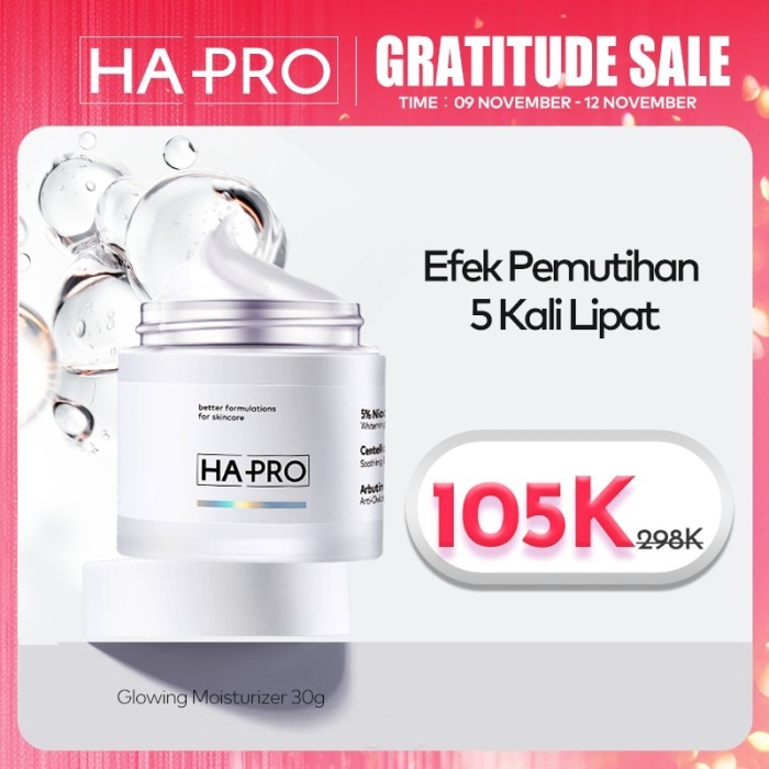 Jual TERLARIS [HAPRO] HA PRO GLOWING MOISTURIZER NIACINAMIDE & ALPHA ...