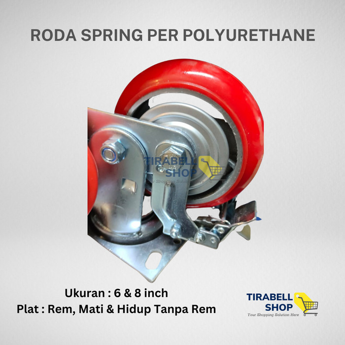 Jual Roda Per Spring Heavy Duty Trolley Pagar Gerobak 6 inch Putar ...