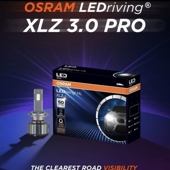 Jual Lampu LED Putih OSRAM LEDriving HL XLZ 3.0 50W 6000K H1 H4 H7 H8 H11 H16 HB3 HB4 HIR2 ...