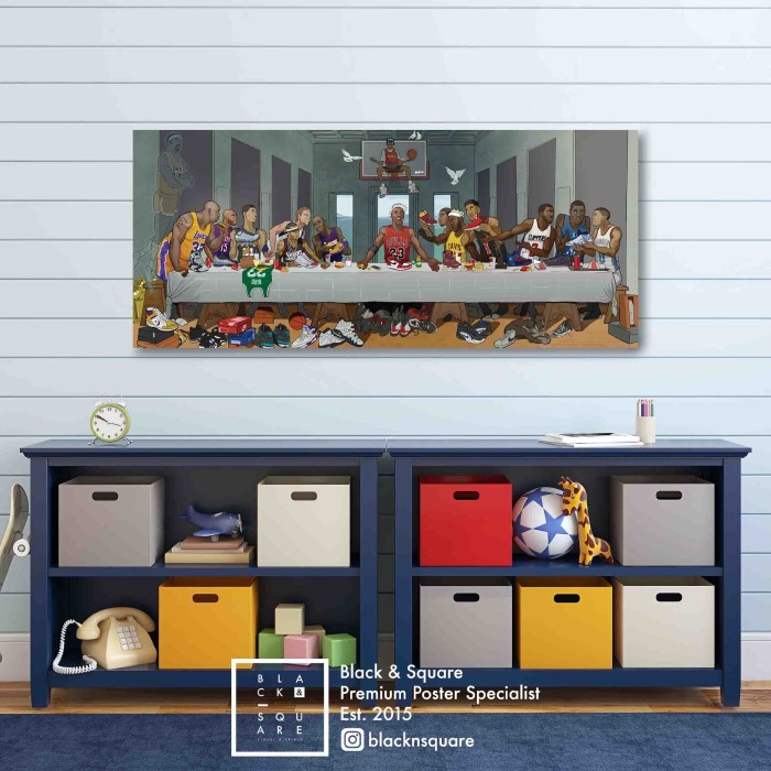 Jual Poster Kayu Premium - The Last Supper NBA Legends - 122x52.6cm ...