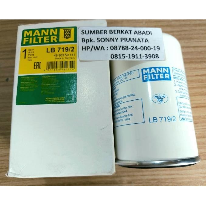 Jual Mann Filter Lb 719/2 Lb719/2 Lb7192 Lb 7192 Lb 719 2 Lb 719-2 ...