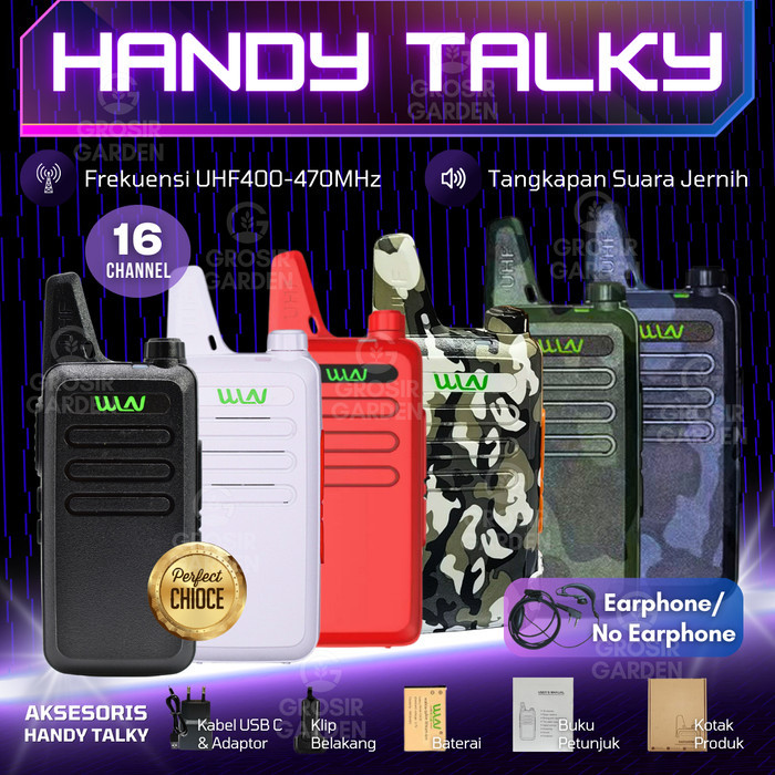 Jual HT WLAN UHF KDC1 Radio Two Way Handy Walkie Talkie WLN KD C1 Original Full Set Handie Walky ...