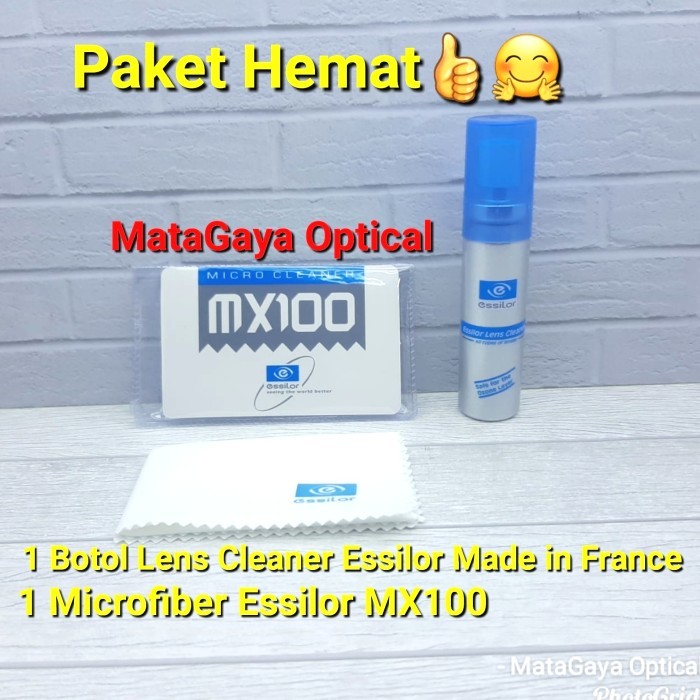 Jual Lens Cleaner Essilor Made In France + Microfiber Essilor Mx100 ...