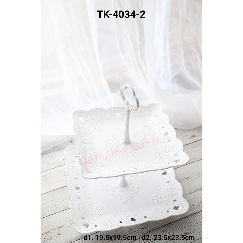 Jual TK-4034-2 Cupcake stand cake tier dessert table kotak jajan pasar ...