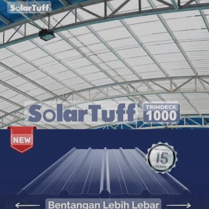 Jual solartuff 1000 policarbonat gelombang trimdek / trimdeck lbr 1m ...