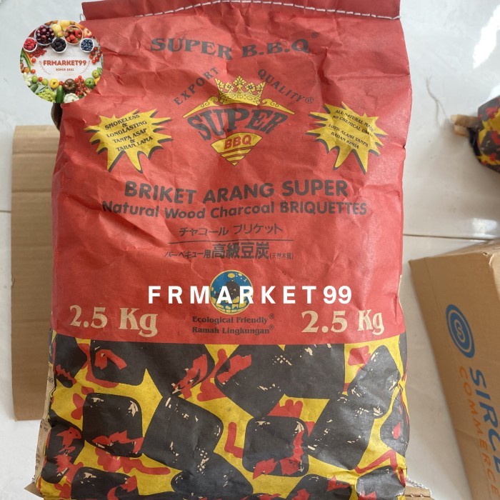 Jual Arang Briket Super BBQ / Arang Briket Natural Wood Charcoal ...