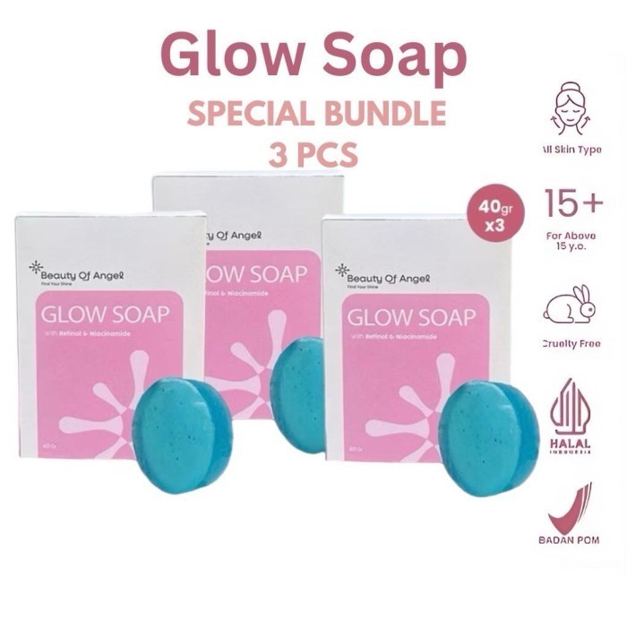 Jual 3 PCS BEAUTY OF ANGEL GLOW SOAP SABUN MANDI - SABUN BATANG, SABUN ...