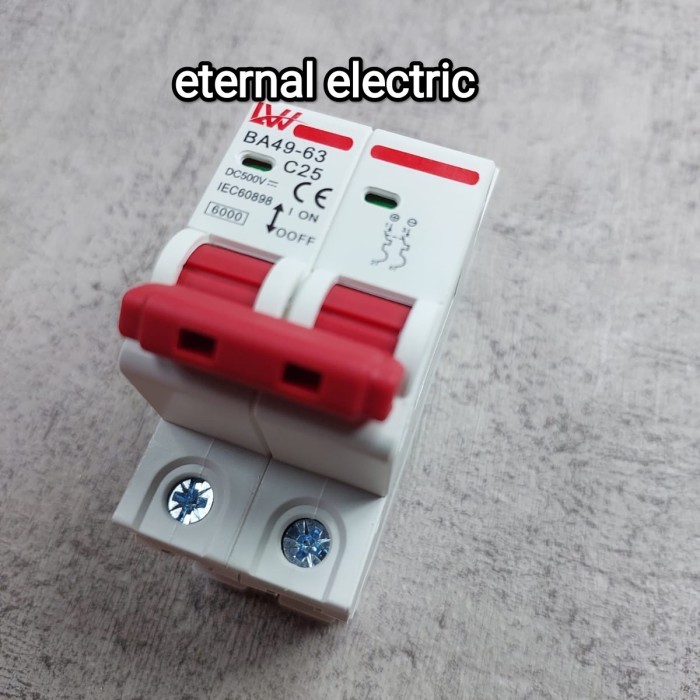 Jual MCB DC 2P 10A / 16A / 25A / 32A / 2 POLE MCB DC KODE 1453 | Shopee ...