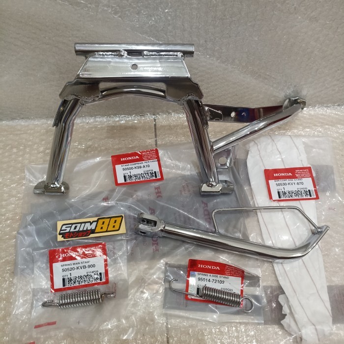 Jual Standar 1 Beat Karbu Standar 2 Vario 125/150 Chrome Original Honda ...
