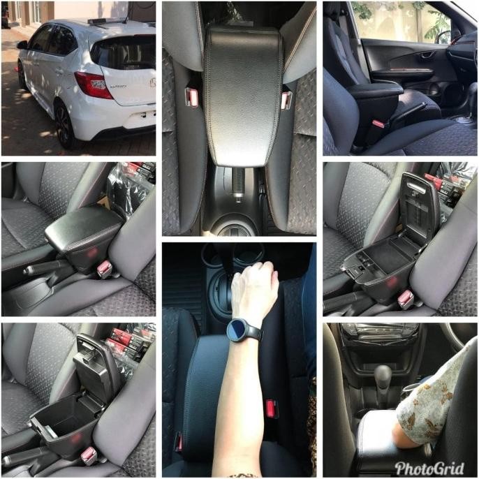 Jual CONSOLE BOX ARMREST TENGAH HITAM DENGAN USB ALL NEW BRIO 2018 ...