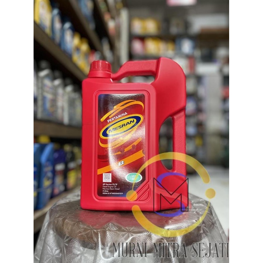 Jual Pertamina Mesran B40 B SAE 40 Oli Diesel Engine Oil Galon 4 L ...