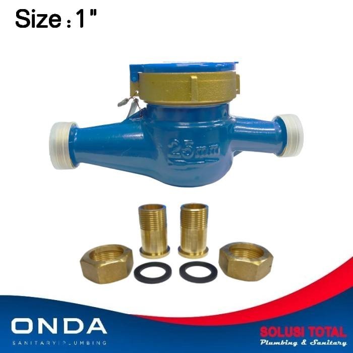 Jual Water Meter ONDA Brass 1" / Meteran Air Kuningan PAM SNI Terra Tera | Shopee Indonesia
