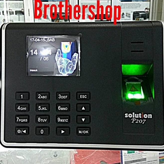 Jual MESIN ABSENSI SIDIK JARI FINGERPRINT SOLUTION P207 | Shopee Indonesia