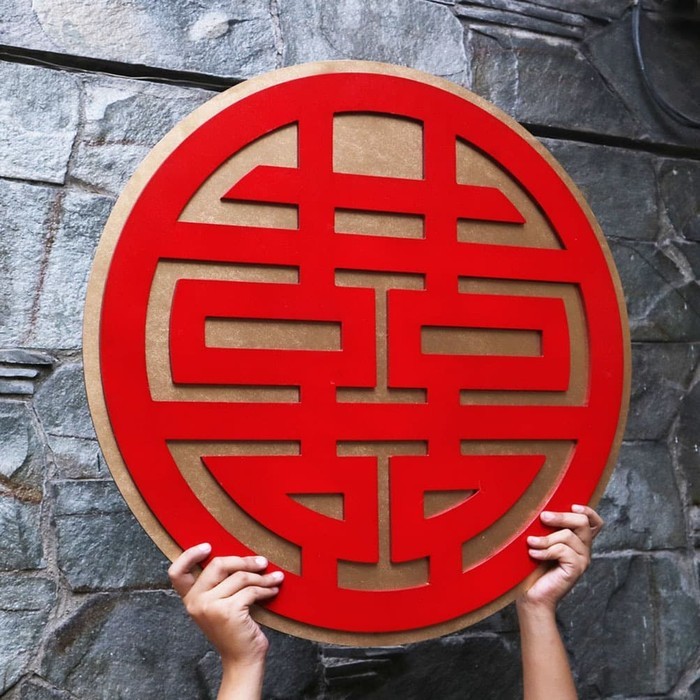 Jual Shuang Xi Akrilik 2 Layer Backdrop Sangjit Dekorasi Shuangxi ...