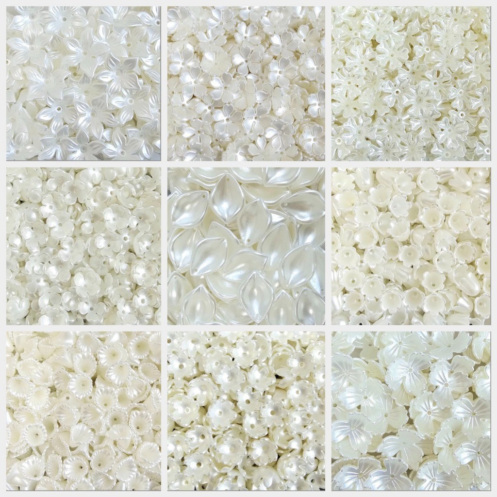 Jual (50gr) Manik Mote Kelopak Bunga Mutiara DIY Beads - BH111 (DIY ...