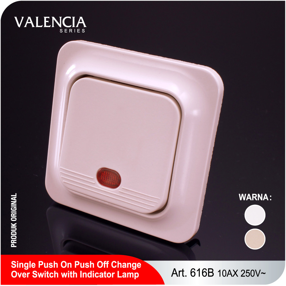 Jual Broco Electrical Saklar Engkel Hotel Push On Off Dengan Lampu ...