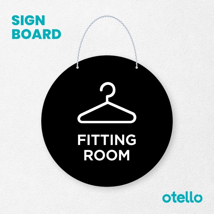 Jual Sign Fitting Room Signage Board Acrylic Papan Gantung Akrilik ...