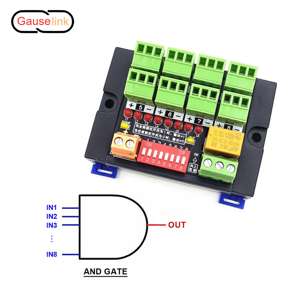 Jual HWG AND Gate Logic Processing Module Terminal Block With 8 Input ...