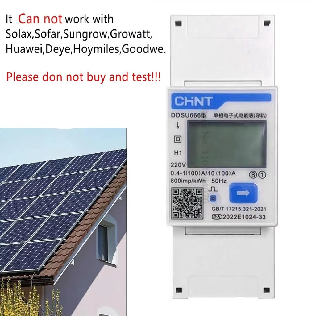 Jual HWG DDSU666 Single Phase DIN-Rail 100A 80A CT RS485 ModBus Bi ...