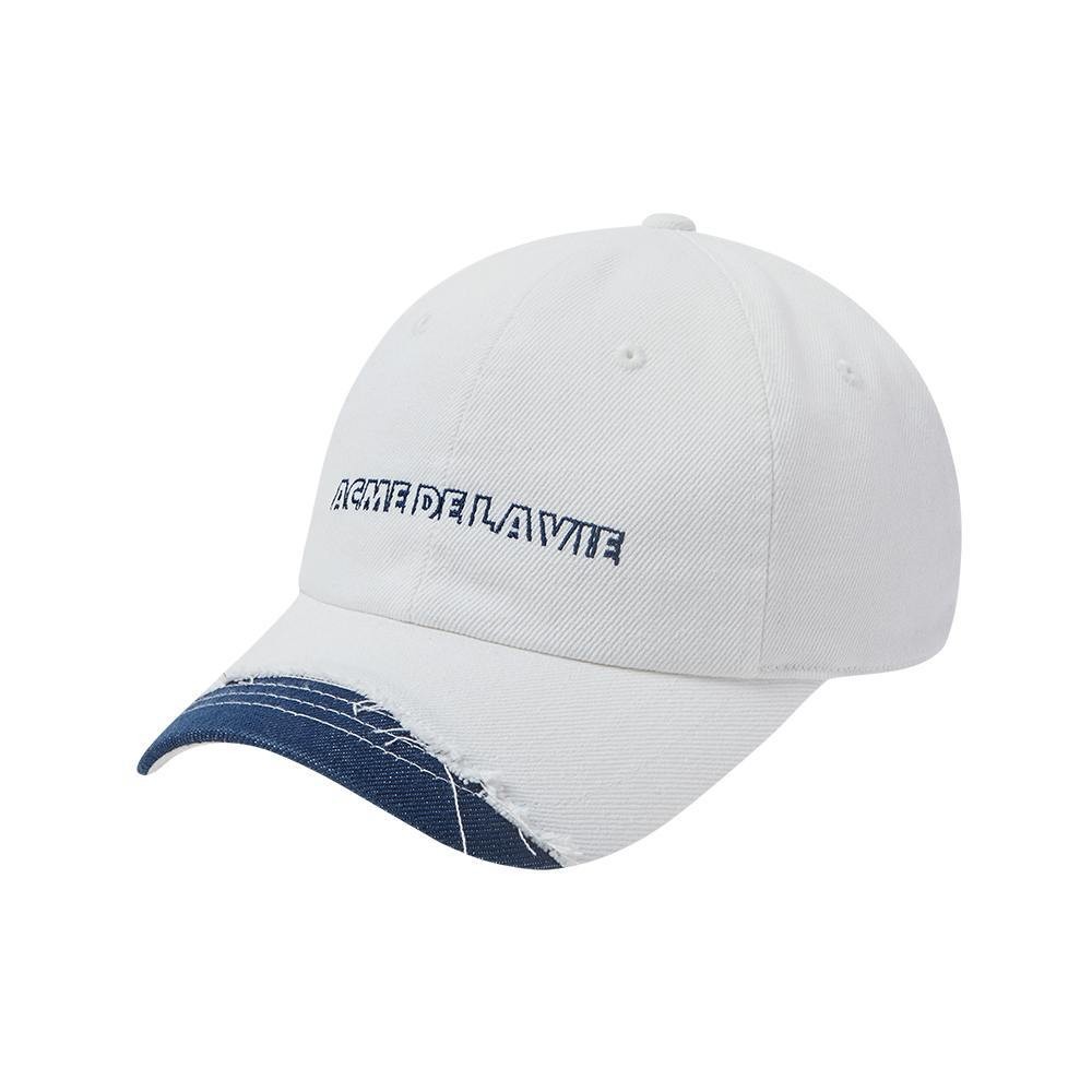 Jual [ADLV] Damage Washing Denim Ball Cap White - Topi Standard Fit ...