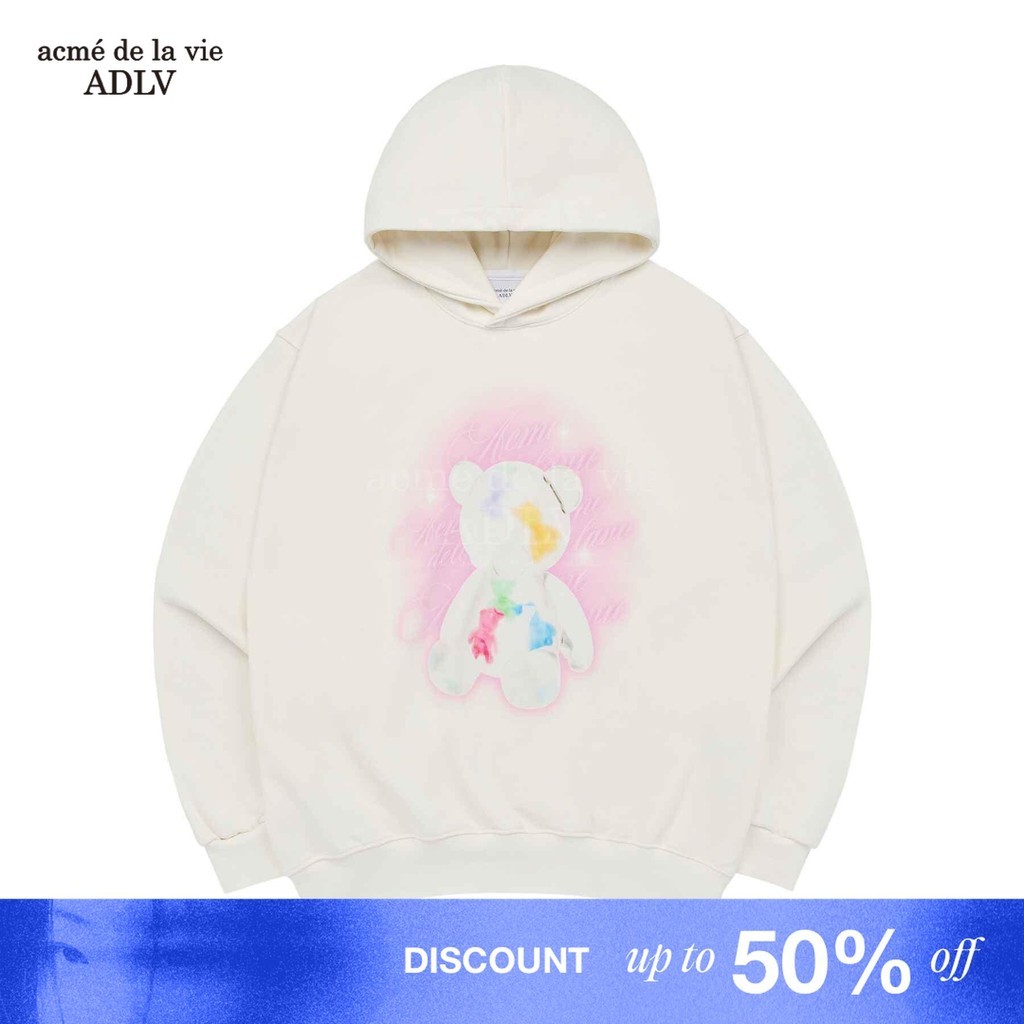Jual [ADLV] Clear Bear Hoodie Cream - Hoodie Oversized Fit Unisex acme ...