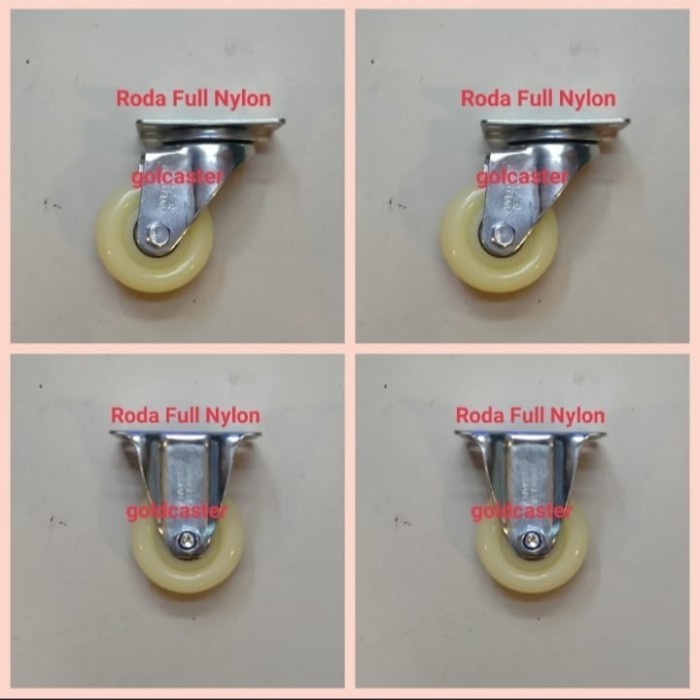 Jual Roda Nylon Nilon 5 inch (2 hidup + 2 mati) Ranger Germany | Shopee ...