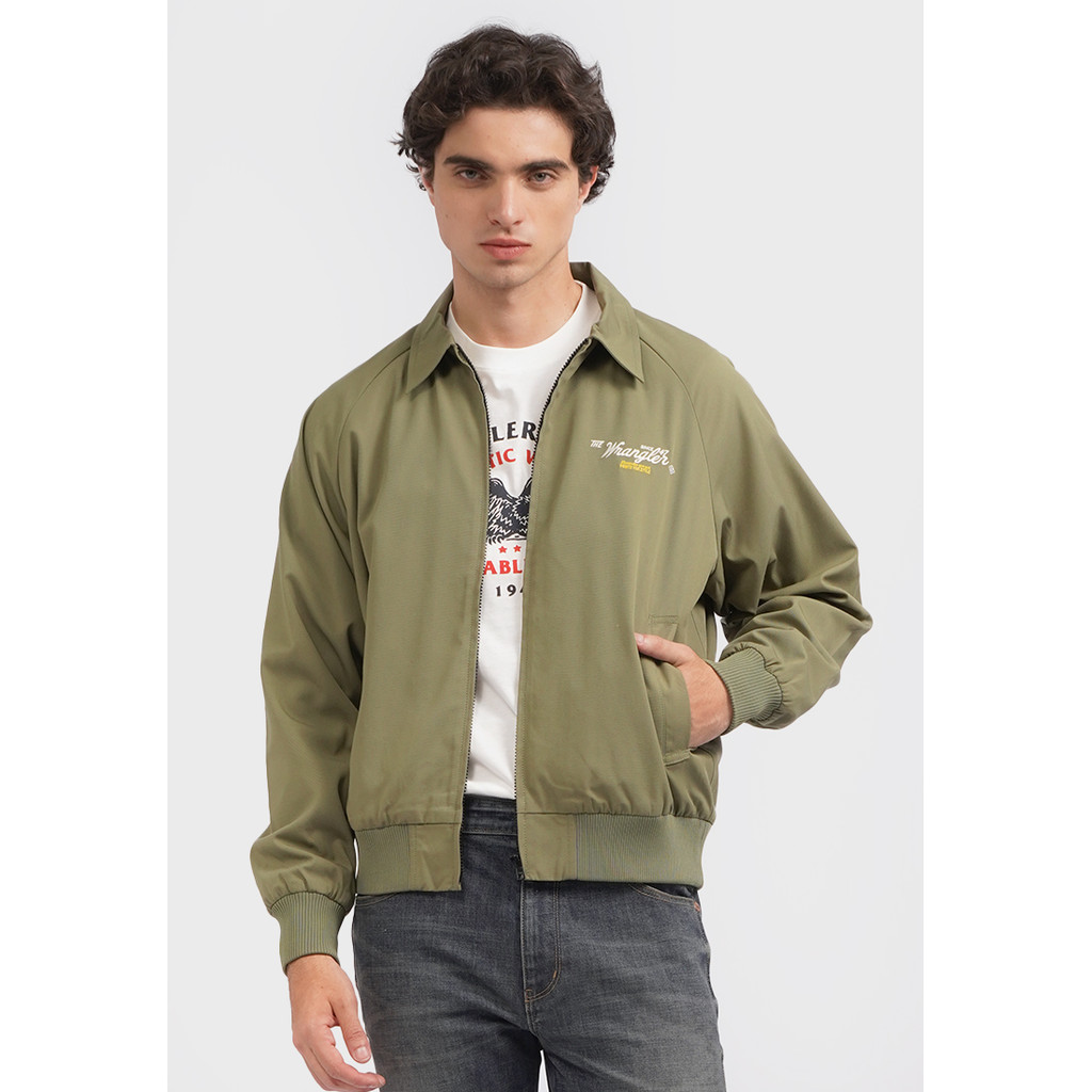 Jual Wrangler Jacket Bomber Regular ROB 01P25 | Shopee Indonesia