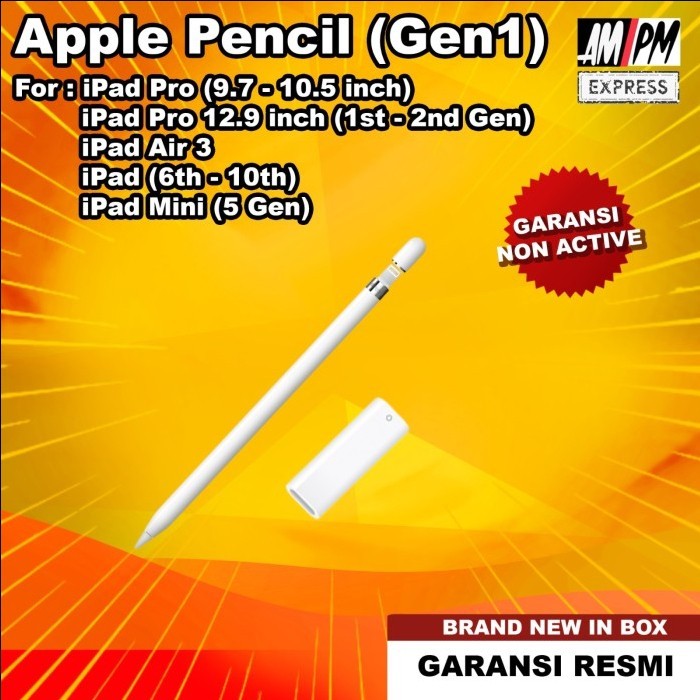 Jual Apple Pencil Gen 1 + Pencil Adapter Type C For Ipad Gen 10 | Shopee Indonesia