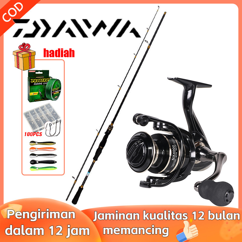 Jual Daiwa Power Handle Reel Pancing Joran Spinning Set Carbon Fiber ...