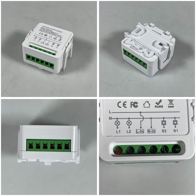 Jual Mini Smart Switch ZigBee Tuya 2 Channel Control Module 10A - WHD09 ...