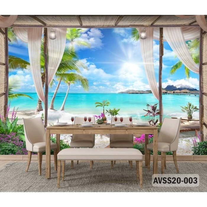 Jual Wallpaper Dinding Pantai, Wallpaper Custom Pantai 3D,Wallpaper ...