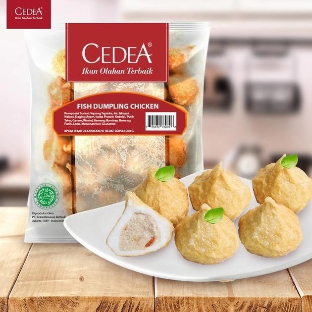 Jual New Frozen Bandung Dumpling Ayam Cedea 500Gr Bakso Ikan Isi Ayam ...