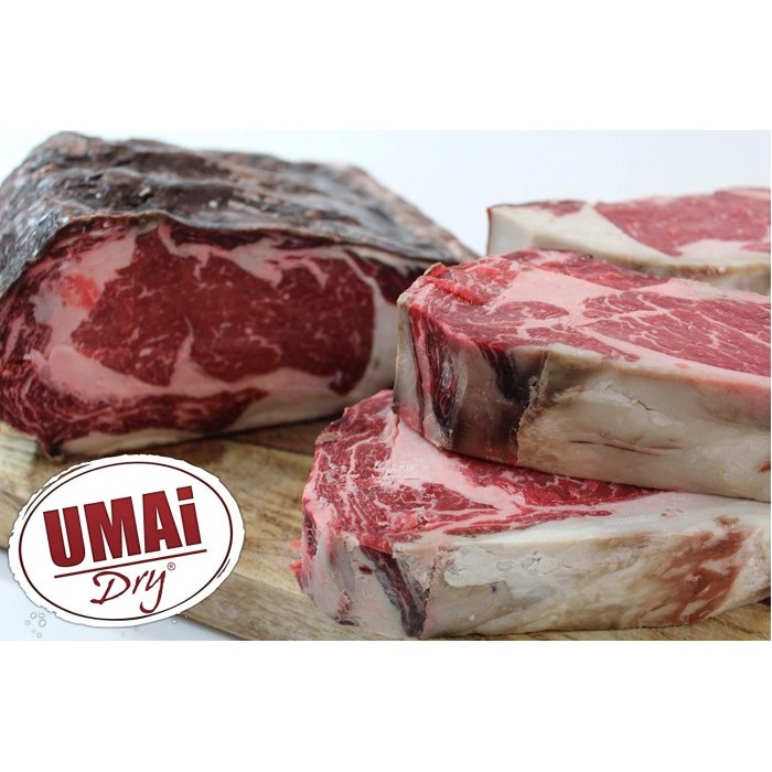 Jual UMAI DRY AGING BAGS DRY AGED RIBEYE STRIPLOIN STEAK WAGYU BE 3 PCS ...